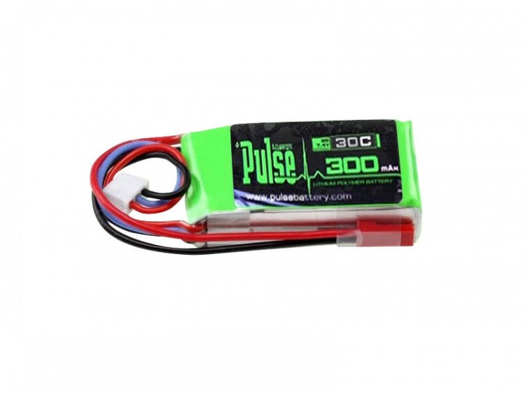 Pulse 300mAh 2S 7.4V 30C LiPo Battery - with red JST RCY Connector ...